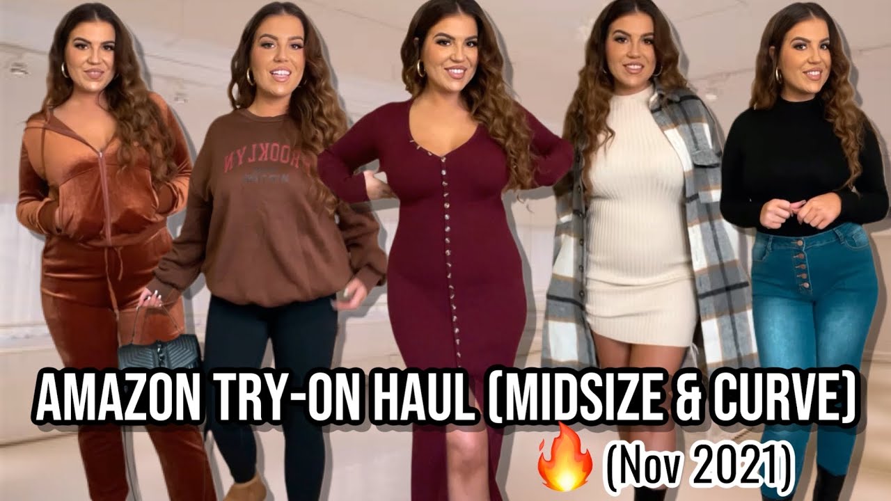 AMAZON CLOTHING HAUL -Fall & Winter 2021! (Try-On Midsize + Curve Haul ...