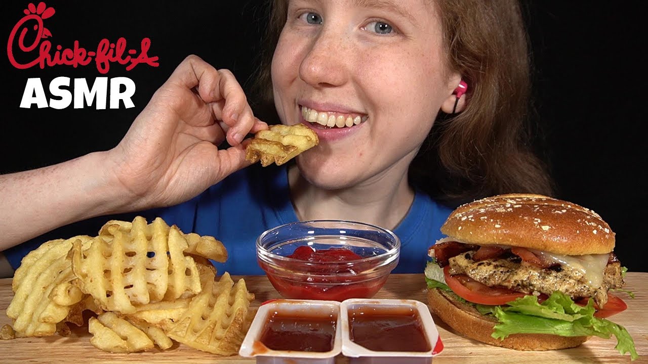 ASMR CHICK-FIL-A CHICKEN SANDWICH MUKBANG (Collab With Twilight ASMR ...