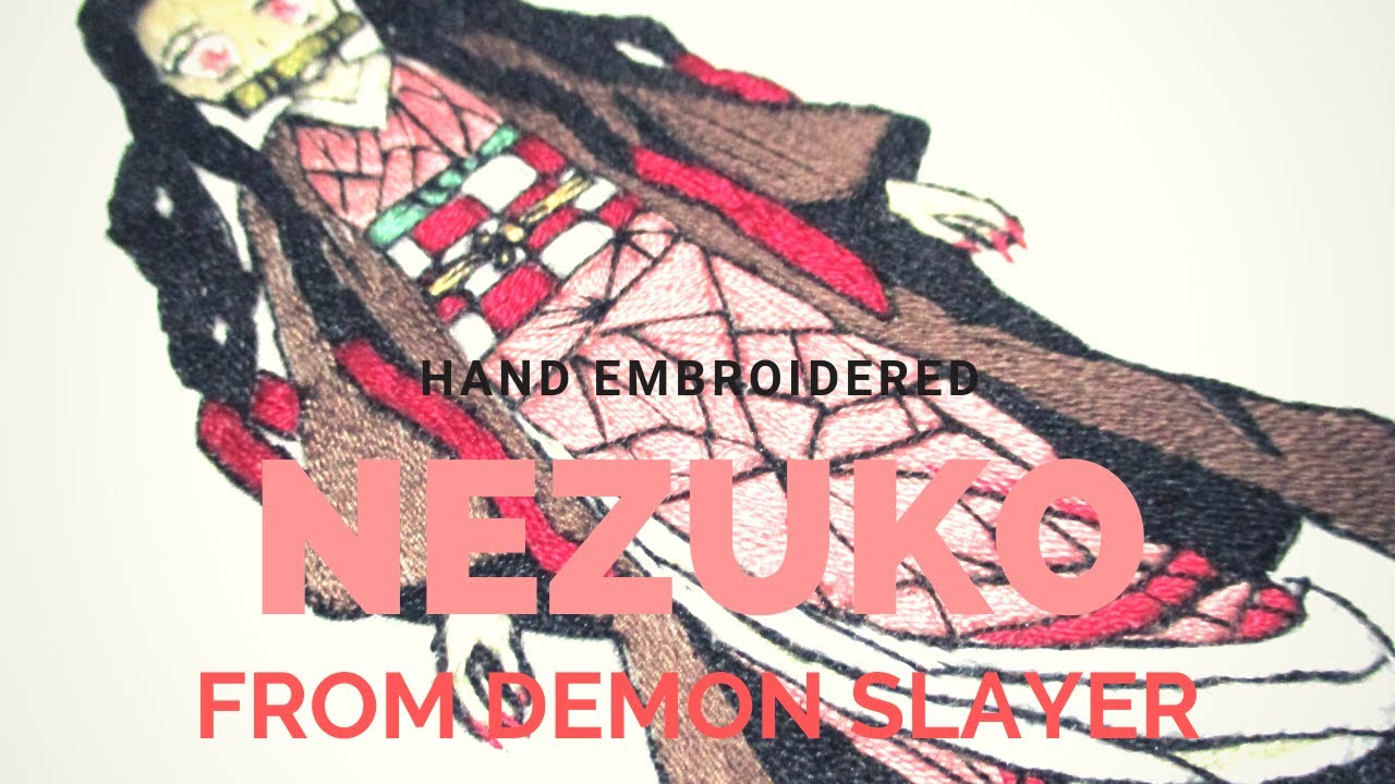 Unique Different Way To Draw Nezuko | Hand Embroidery Anime : Nezuko ...