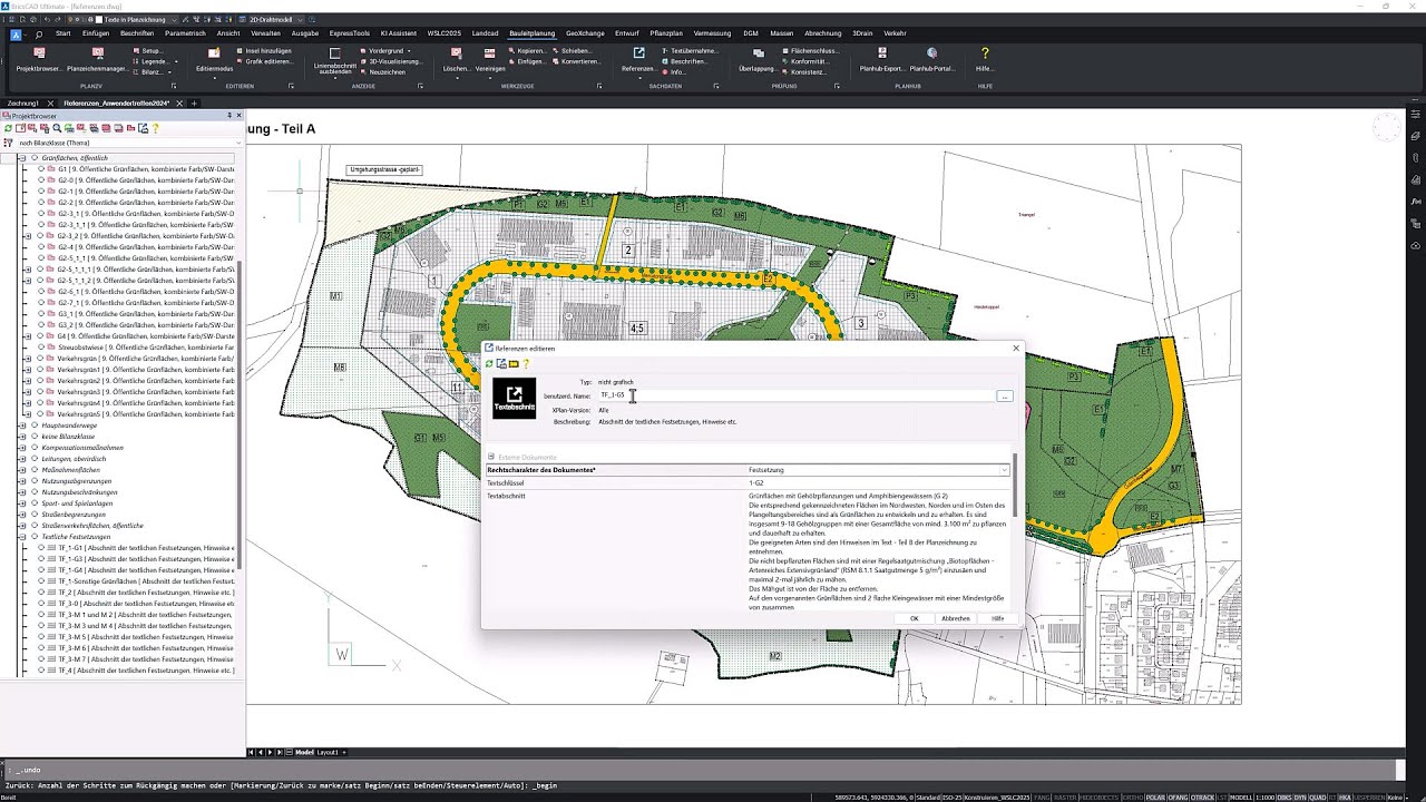 Tipps und Tricks für WS LANDCAD - Textliche Festsetzungen XPlan-konform referenzieren - YouTube
