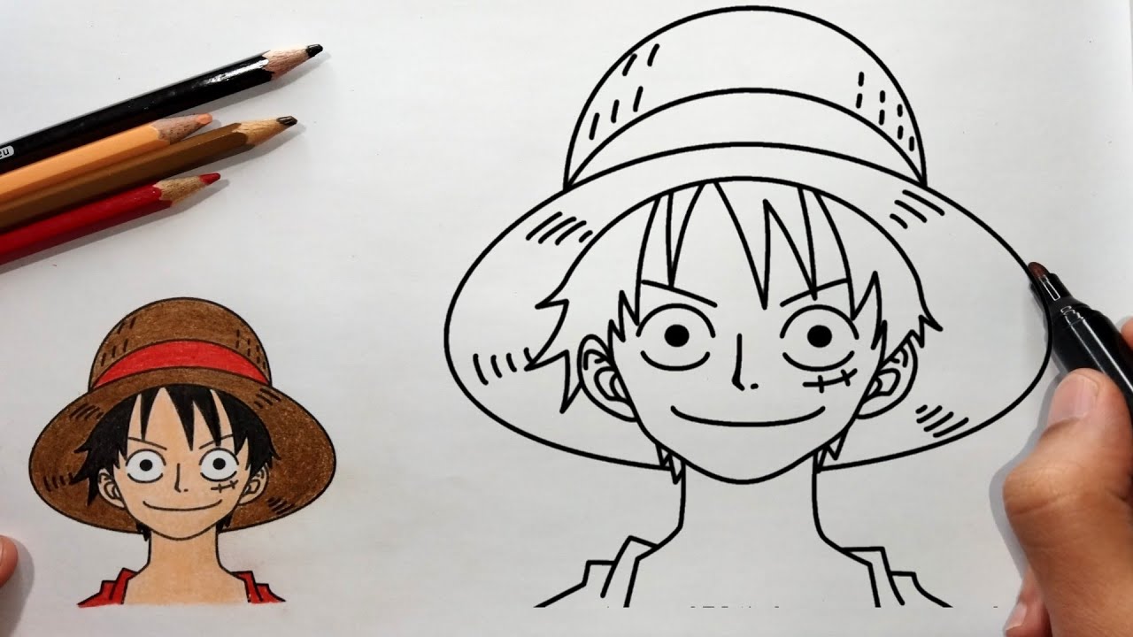 HOW TO DRAW LUFFY | DRAWING LUFFY FROM ONE PIECE STEP BY STEP EASY ...