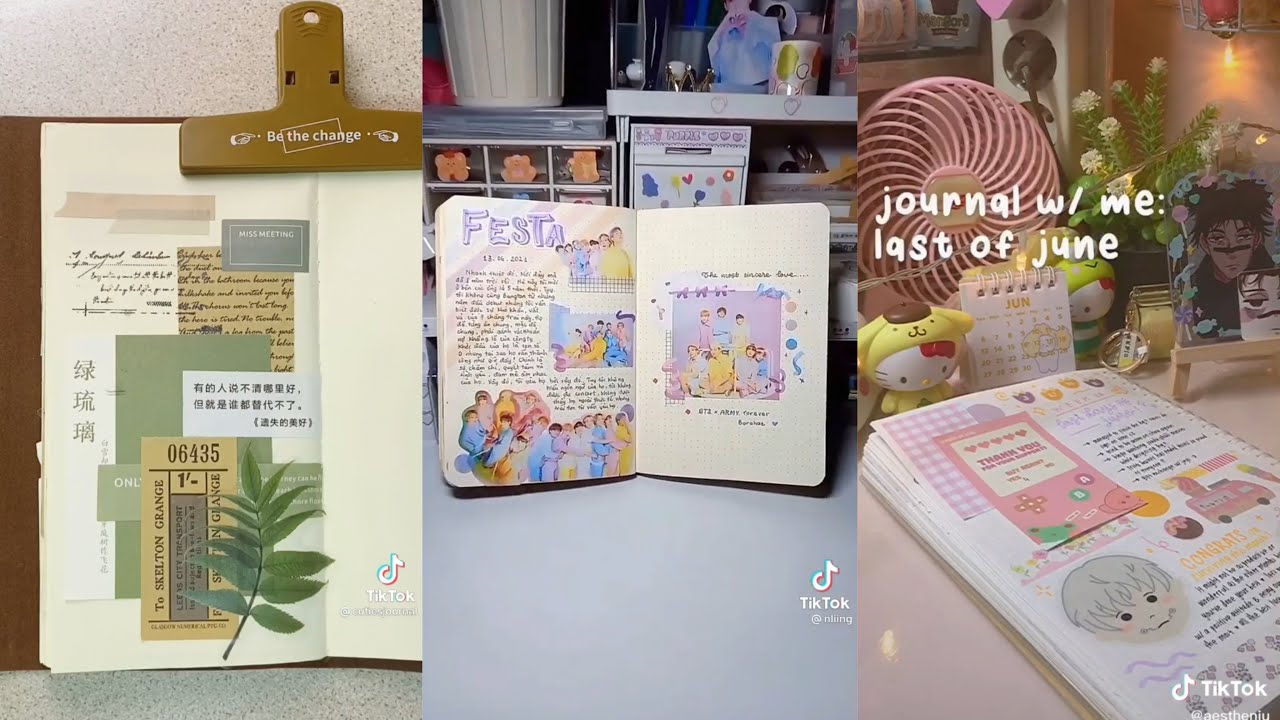 tiktok asmr journaling compilation - YouTube