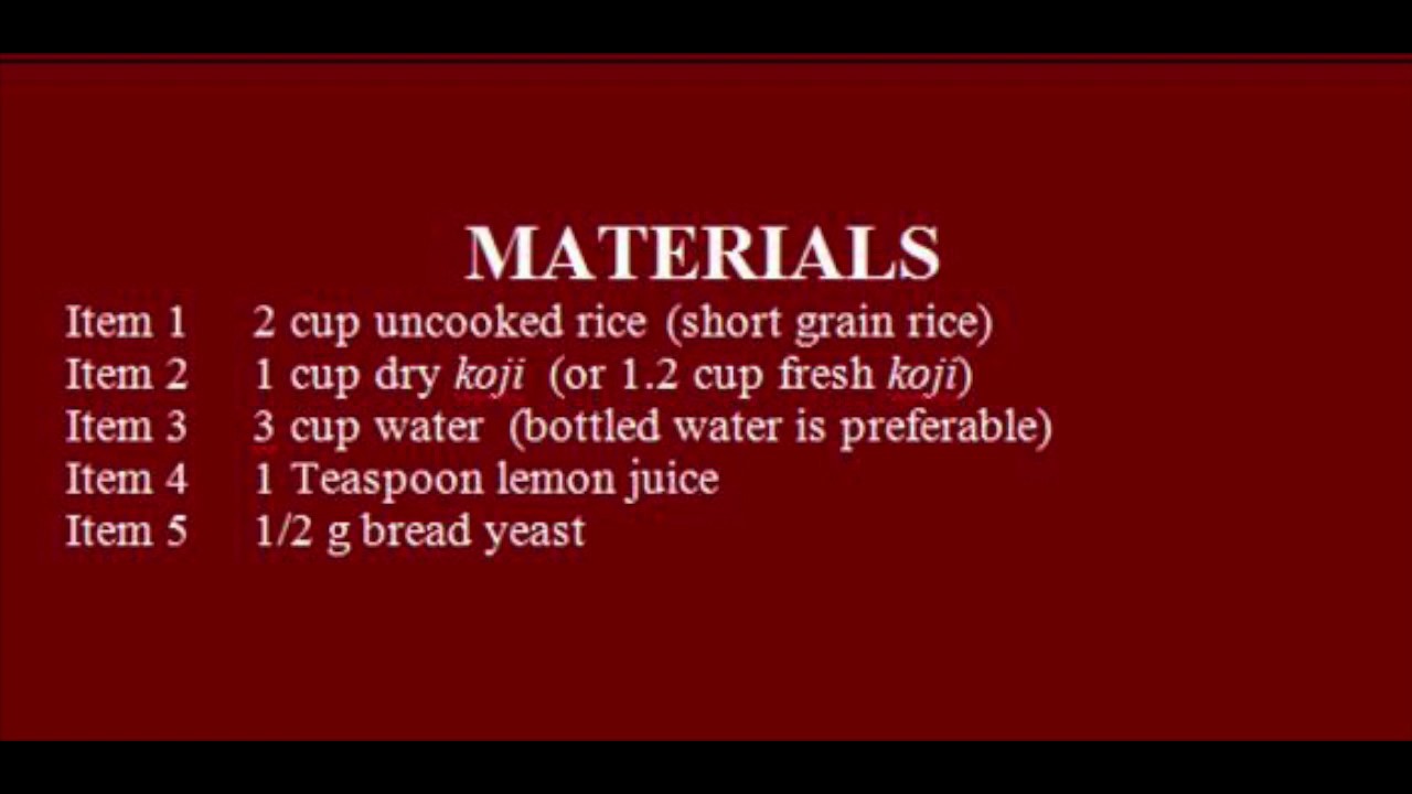 How to brew home-made SAKE - YouTube