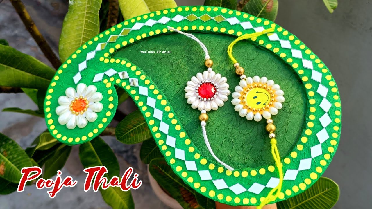 How to make Pooja Thali at home / DIY Pooja Thali for Rakhi / Waste ...