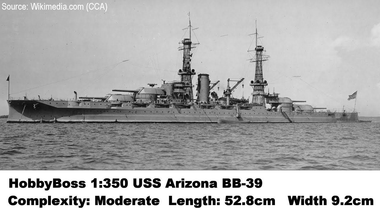Large Scale! HobbyBoss 1:350 USS Arizona BB-39 Kit Review - YouTube