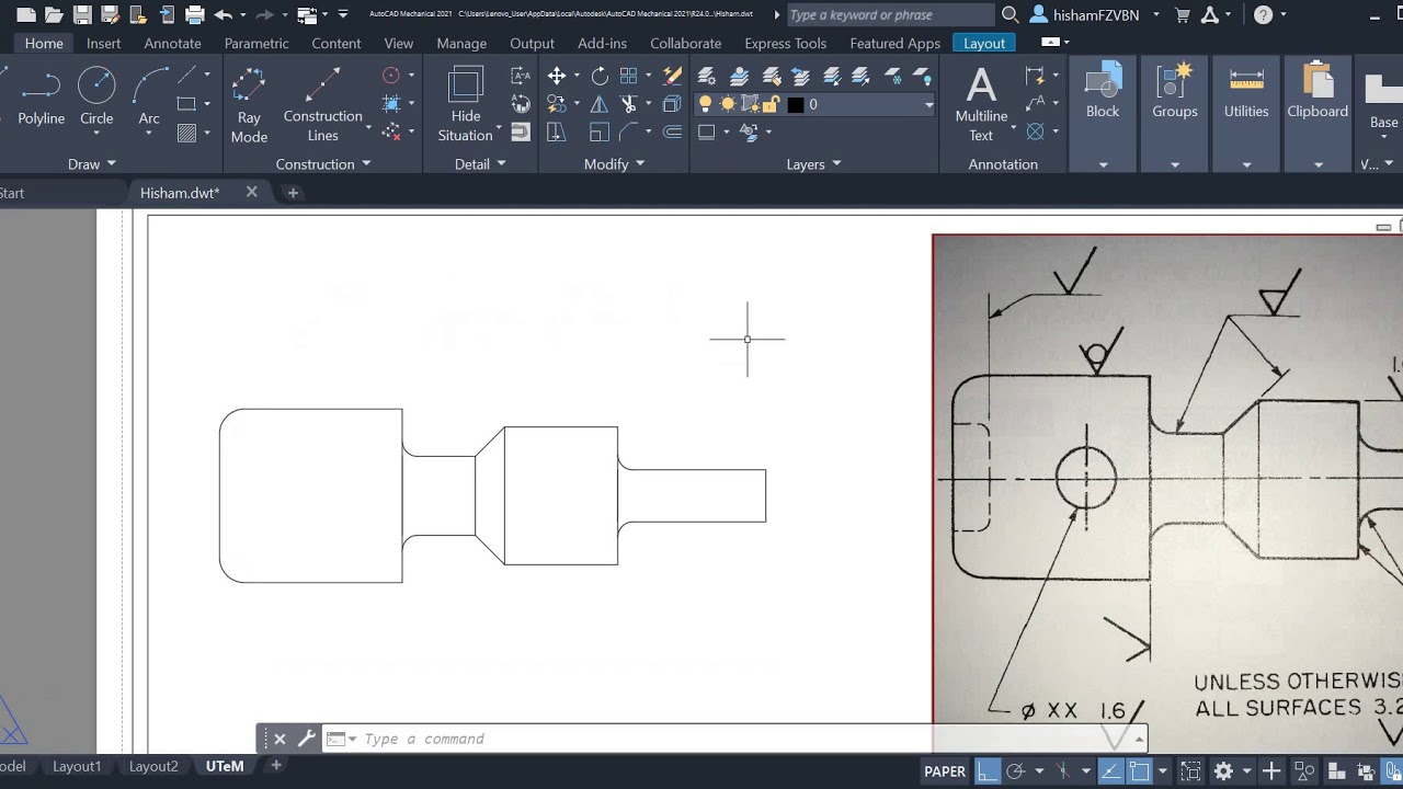 Drawing 2D Object In AutoCAD Mechanical 2021 YouTube drawing-2d-object-in-autocad-mechanical-2021-youtube