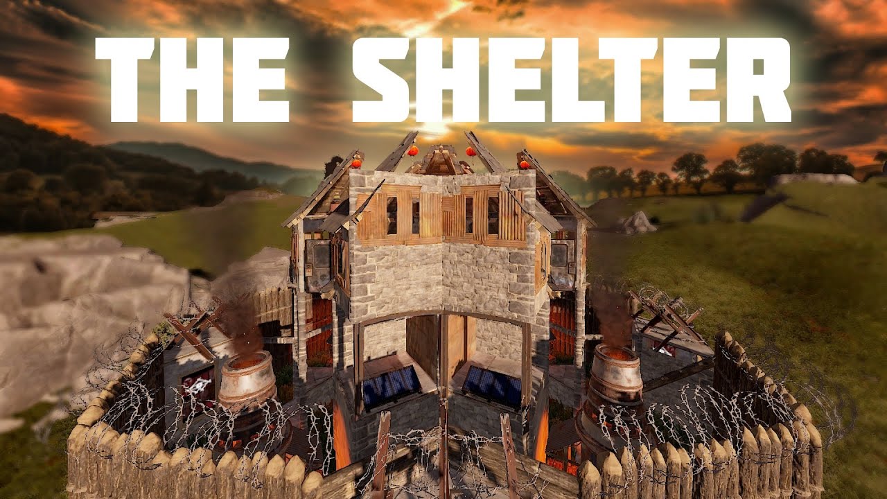 THE SHELTER - MINI MOUNTAIN ROOF with BUNKER | Solo/Duo/Trio/Squad RUST ...