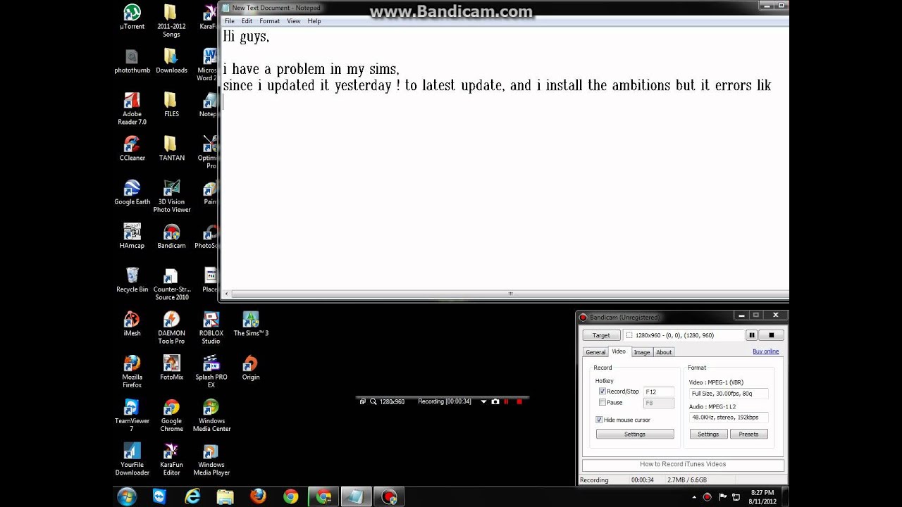 Sims 3 Error [Has Stopped Working] Please Help! - YouTube