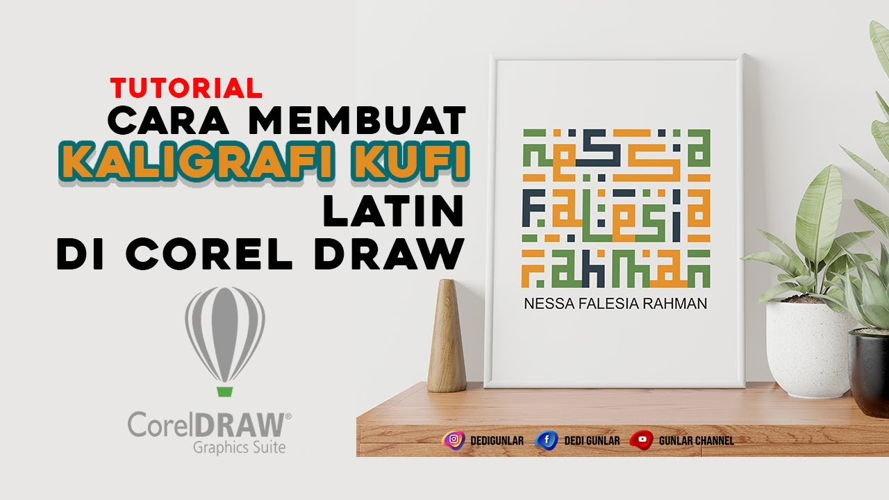 Tutorial Cara Membuat Kaligrafi Latin | Kufi | Gunlar Channel - YouTube