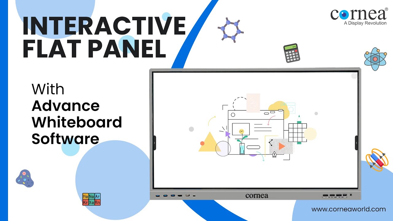 Cornea's Interactive Flat Panel with Advanced Whiteboard Software - YouTube
