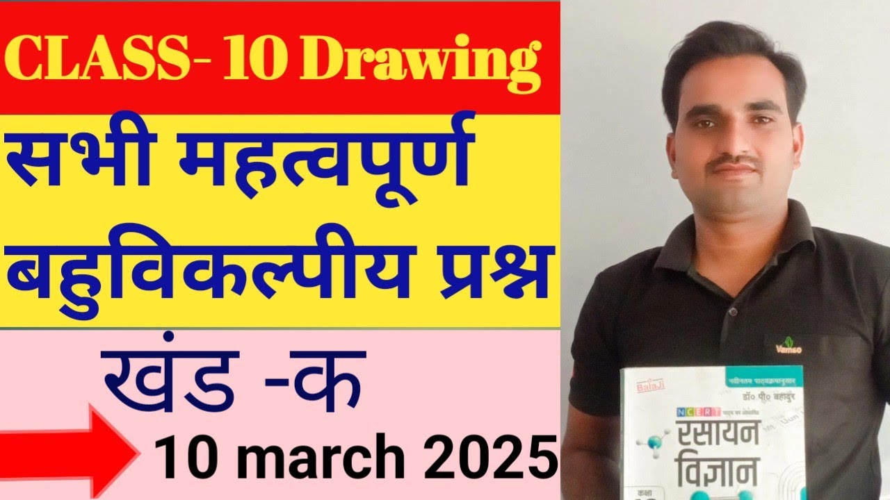 Class 10 drawing /Art multiple Choice Questions up board exam l 2022 ...