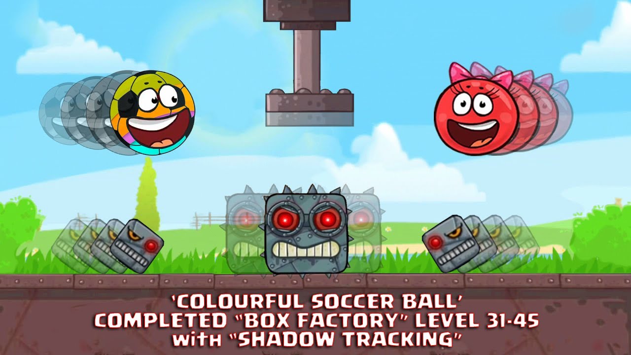 RED BALL 4 - COLORFUL SOCCER BALL Completed 'BOX FACTORY' Level 31-45 ...