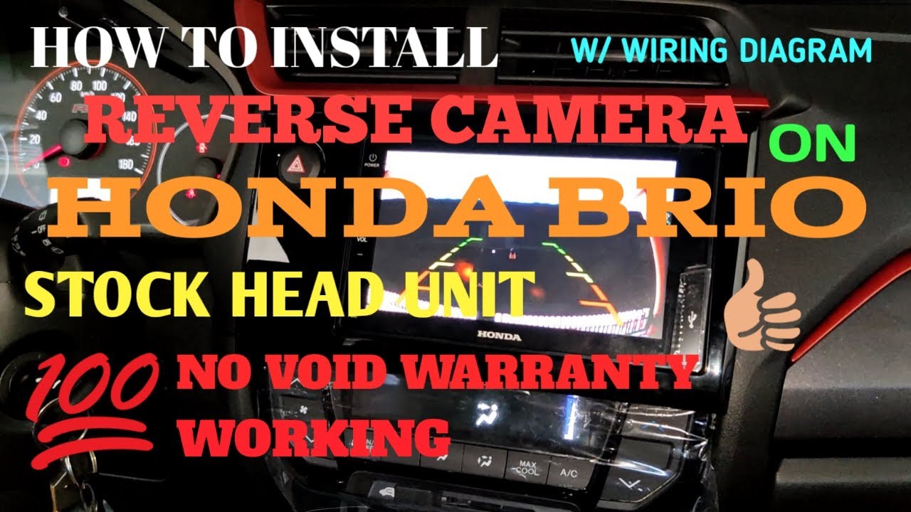 Reverse Camera Installation on Honda Brio Stock HeadUnit. - YouTube