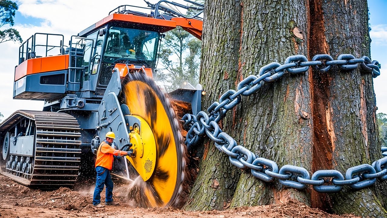 Extreme Dangerous Fastest Big Chainsaw Cutting Tree Machines | Monster ...