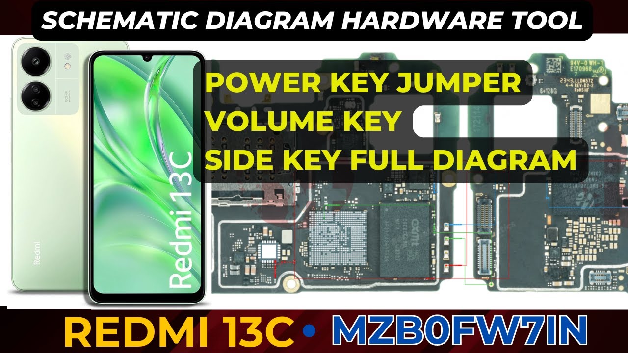 Redmi 13C MZB0FW7IN Power key On Off and Volume key | Schematic Diagram ...