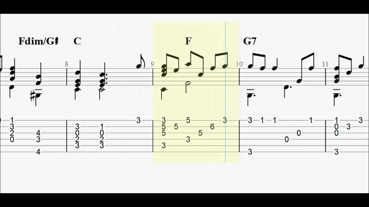 O Christmas Tree (O Tannenbaum) with full tablature/sheet music for ...