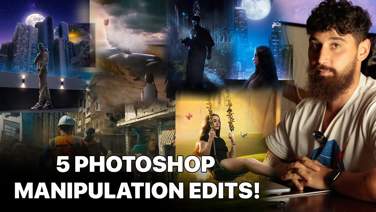 My progression in photoshop manipulation after 1 week - YouTube