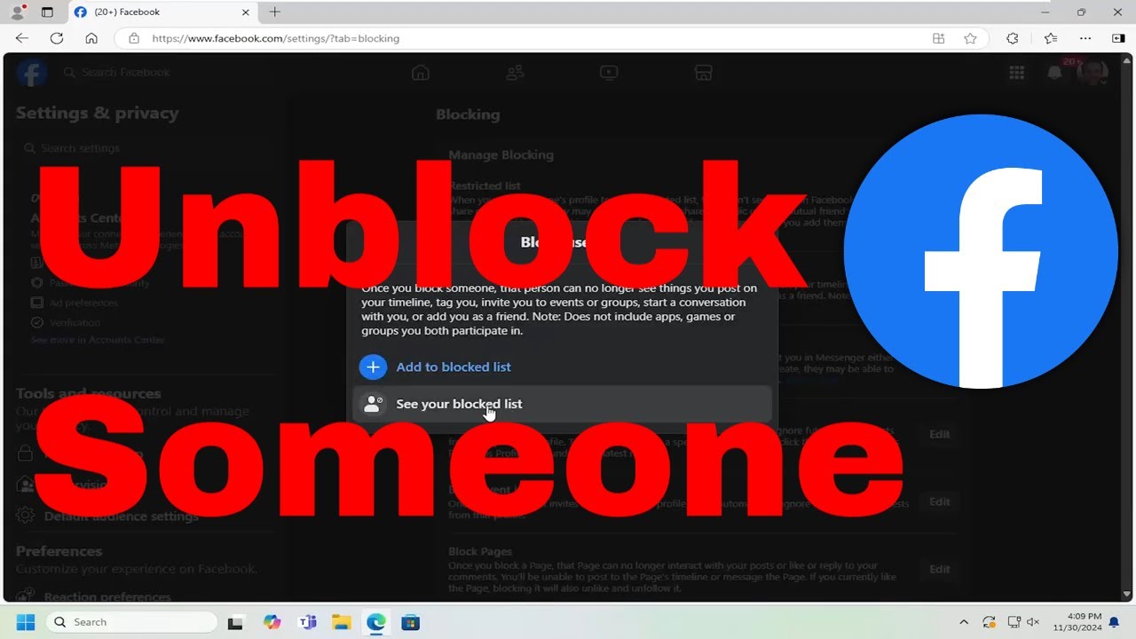 How to Unblock Someone on Facebook [2025] - YouTube