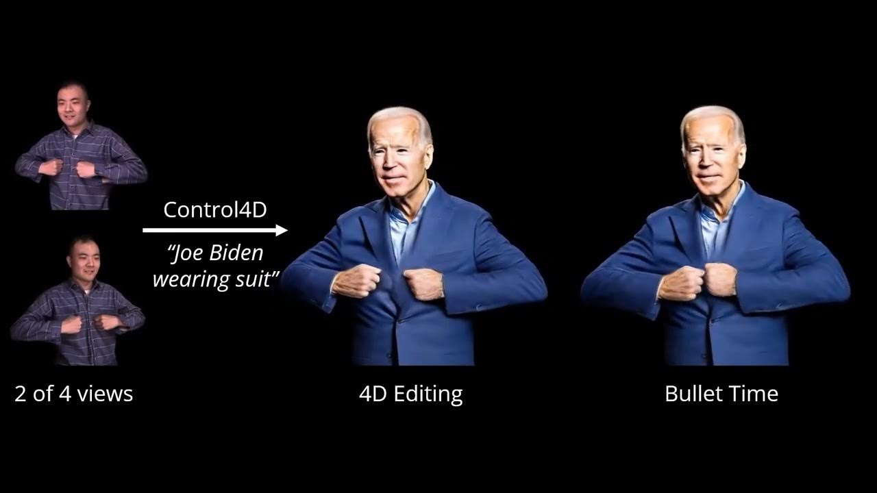 Control4D: Efficient 4D Portrait Editing with Text - YouTube