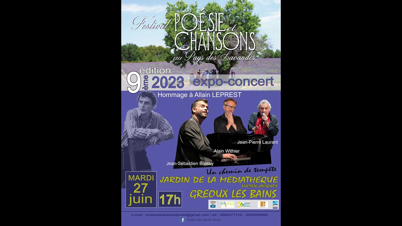 ALAIN WITHIER l'invité de RADIO VERDON pour le FESTIVAL POÉSIE ET ...