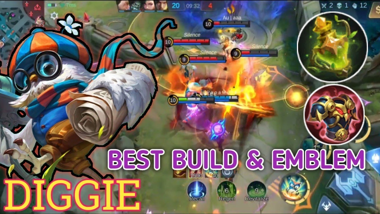 (BEST BUILD & EMBLEM) GAMEPLAY DIGGIE - BUILD TOP 1GLOBAL DIGGIE - MLBB ...