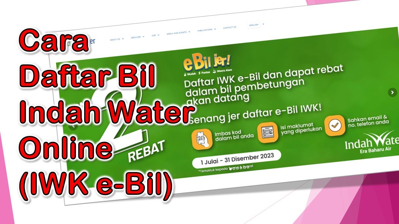 Cara Daftar Bil Indah Water Konsortium Online (IWK e-Bil) - YouTube