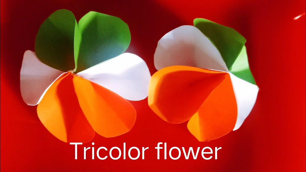 Independence day craft||Tricolor flower || DIY-Tricolor craft ideas ...