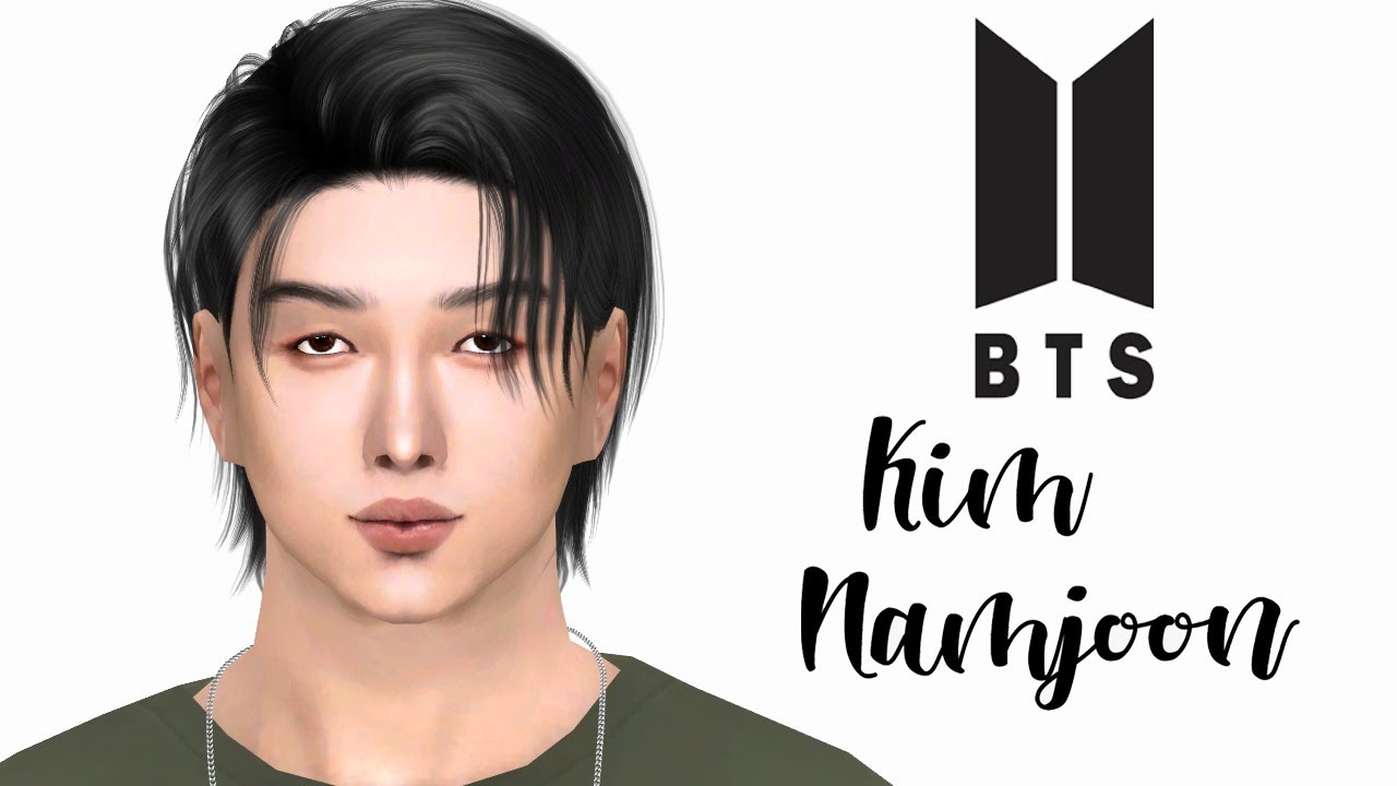 Kim Namjoon BTS | SIMS 4 CAS | CC Folder and Sim Download - YouTube
