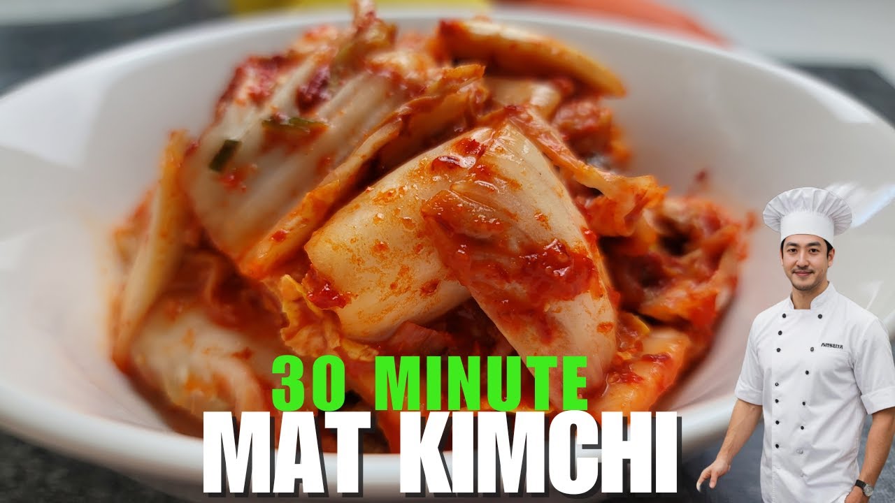Easiest 30 min. Mat Kimchi (Sliced Nappa Cabbage) 맛김치 Recipe - YouTube