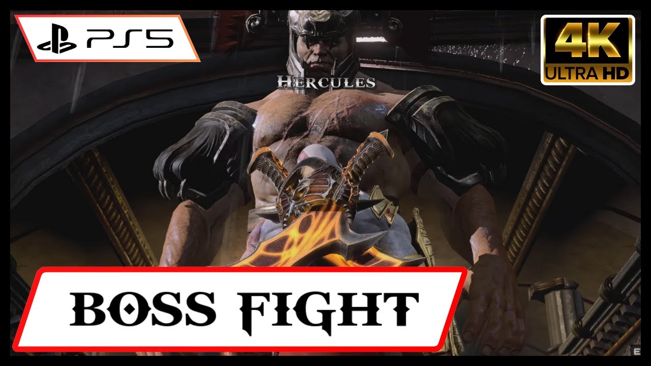 God of War 3 "Hercules" Boss Fight Ps5 [ 4K 60 FPS ] - YouTube