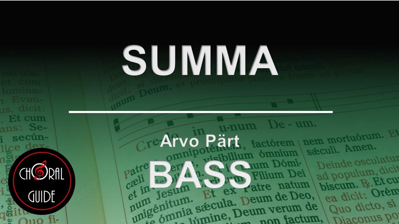 Summa - BASS | Arvo Pärt - YouTube