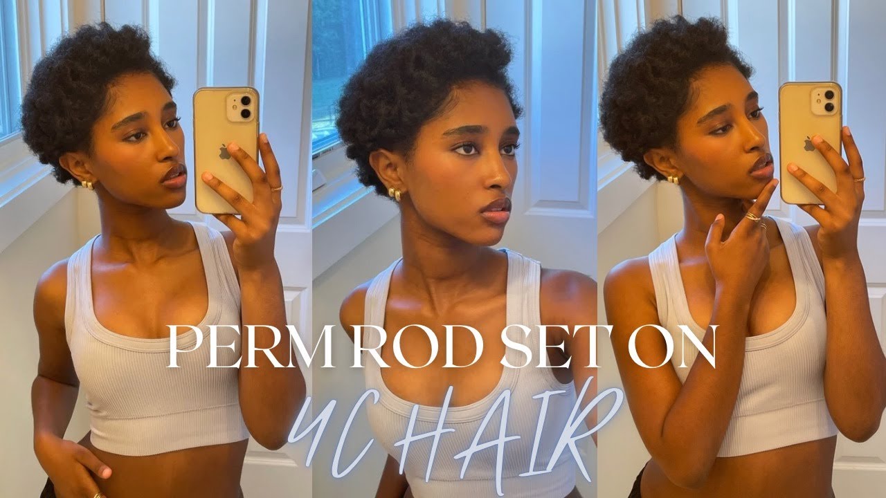 PERM ROD SET on SHORT NATURAL 4C HAIR | Tutorial Included - YouTube