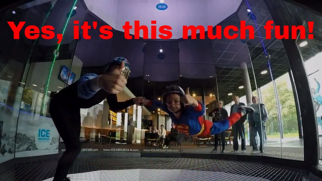 1st wind tunnel experience at indoor skydive ice Mountain in the ...