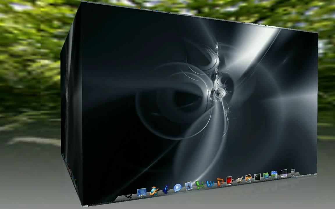 Ubuntu 9.04 Desktop doing a 3-D Cube - YouTube