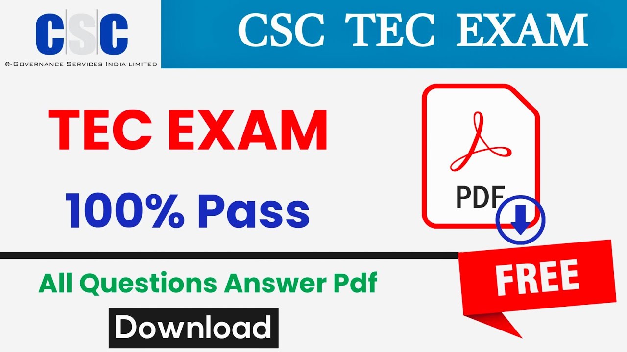 TEC Exam Kaise Pass Karen 100%| TEC Certificate Kaise Milega | All ...