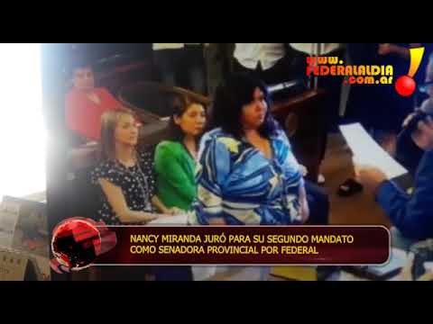 NANCY MIRANDA JURÓ PARA SU SEGUNDO MANDATO COMO SENADORA PROVINCIAL POR ...