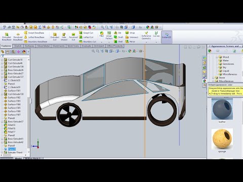 COMPLETE HOW TO DRAW A SPORT CAR ON SOLIDWORKS - YouTube
