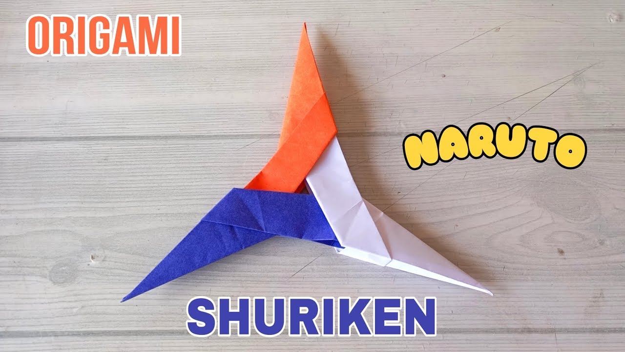 NARUTO SHURIKEN ORIGAMI TUTORIAL| HOW TO MAKE PAPER SHURIKEN| #naruto # ...