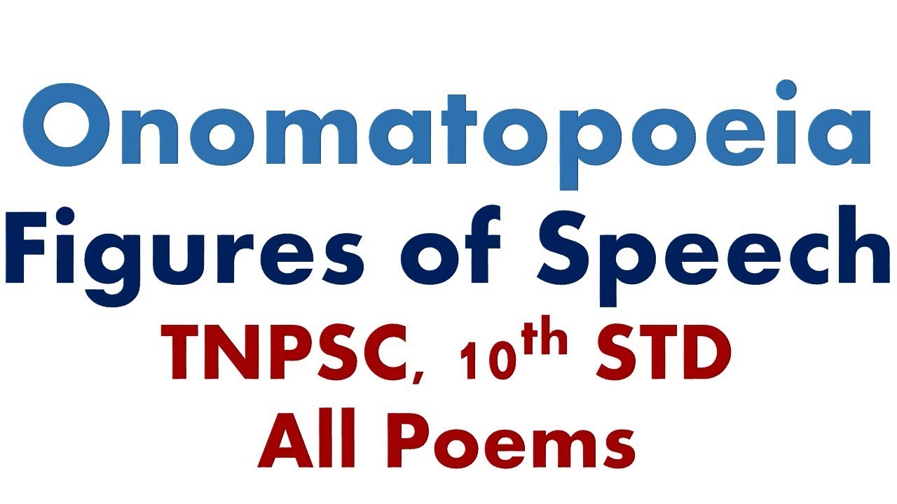 Onomatopoeia|Figures of Speech|Explained|All Poems|TNPSC English ...