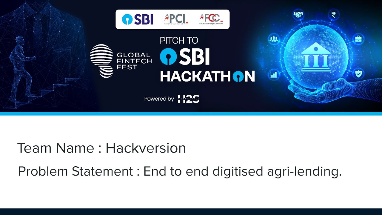 SBI Hackathon :End to end digitised agri-lending. - YouTube