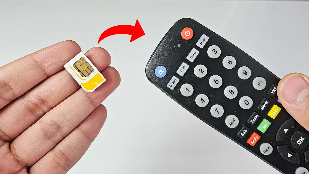 Just Put Sim Card On The TV Remote Control And You'll Be Amazed! How To ...