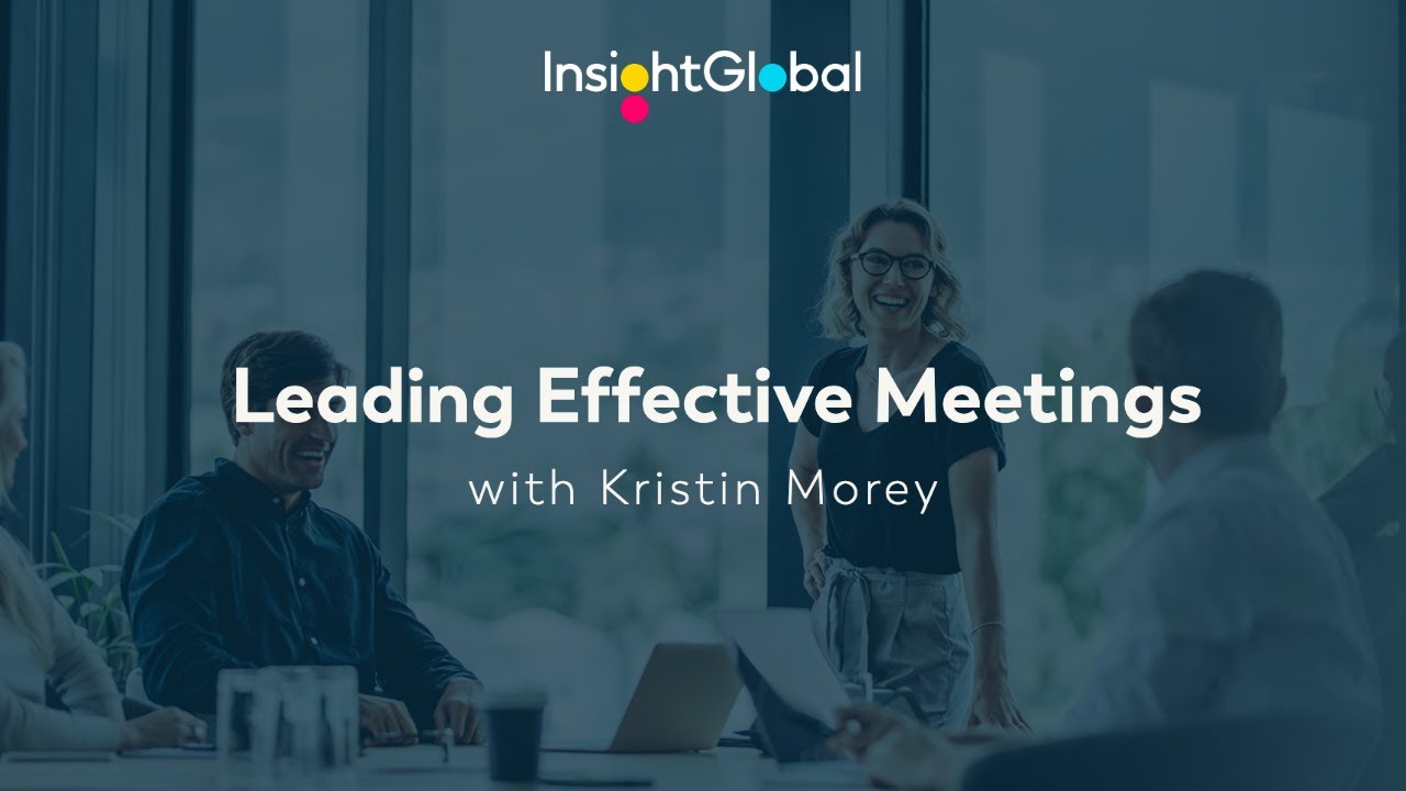 How to Lead Effective Meetings - YouTube