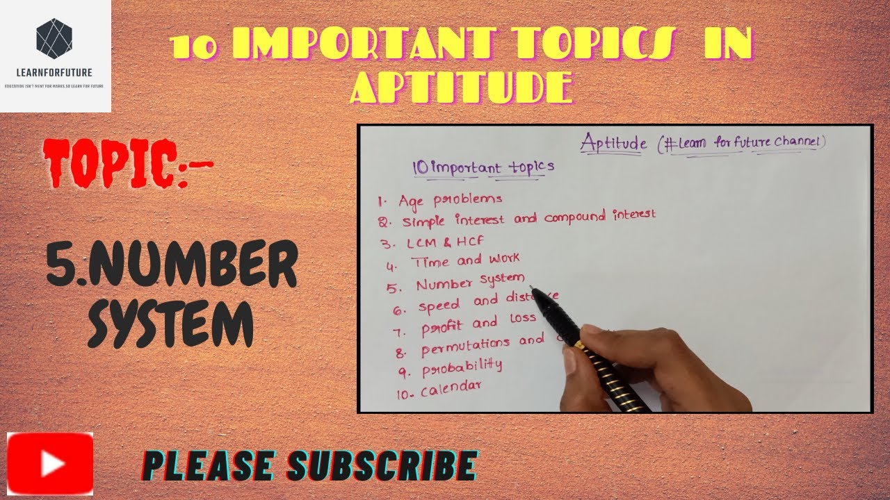 Aptitude Master Classes Number Systemformulaetipstricksexamplesaptitudenumbersystem Youtube