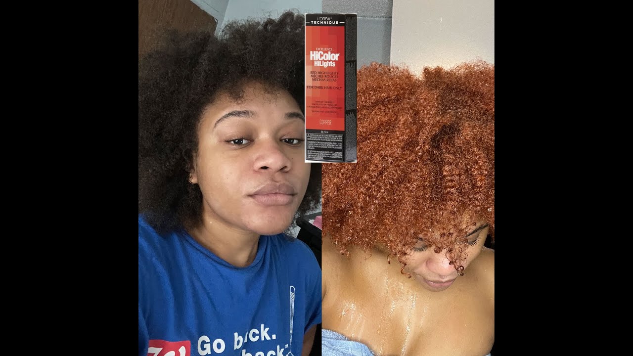 I DYED MY 4B/C HAIR GINGER/COPPER USING NO BLEACH!!! | LOREAL ...