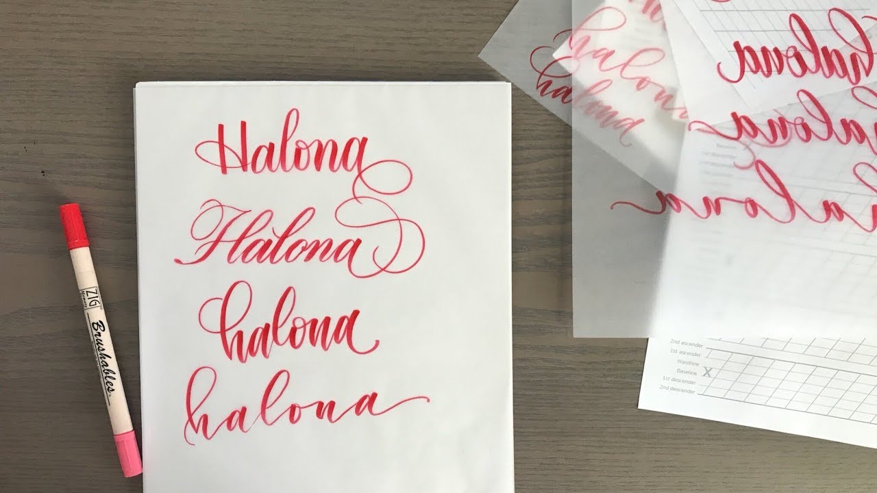 Four ways to write a name | Brush Calligraphy Tips - YouTube