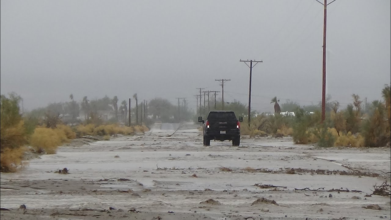 Flooding in the Desert .Tropical Storm hits Southern California, Epic ...