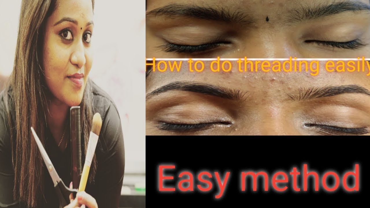 Eyebrows Threading || How to do Eyebrows Threading || Parlour method ...