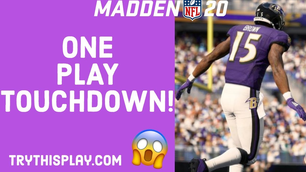 Crazy Madden 20 Money Play! One Play Touchdown! - YouTube