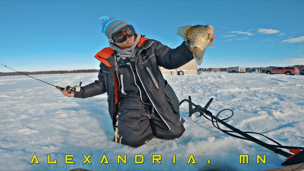 Catching Big Crappies Ice Fishing in ALEXANDRIA! Fish TACOS 🔥 - YouTube