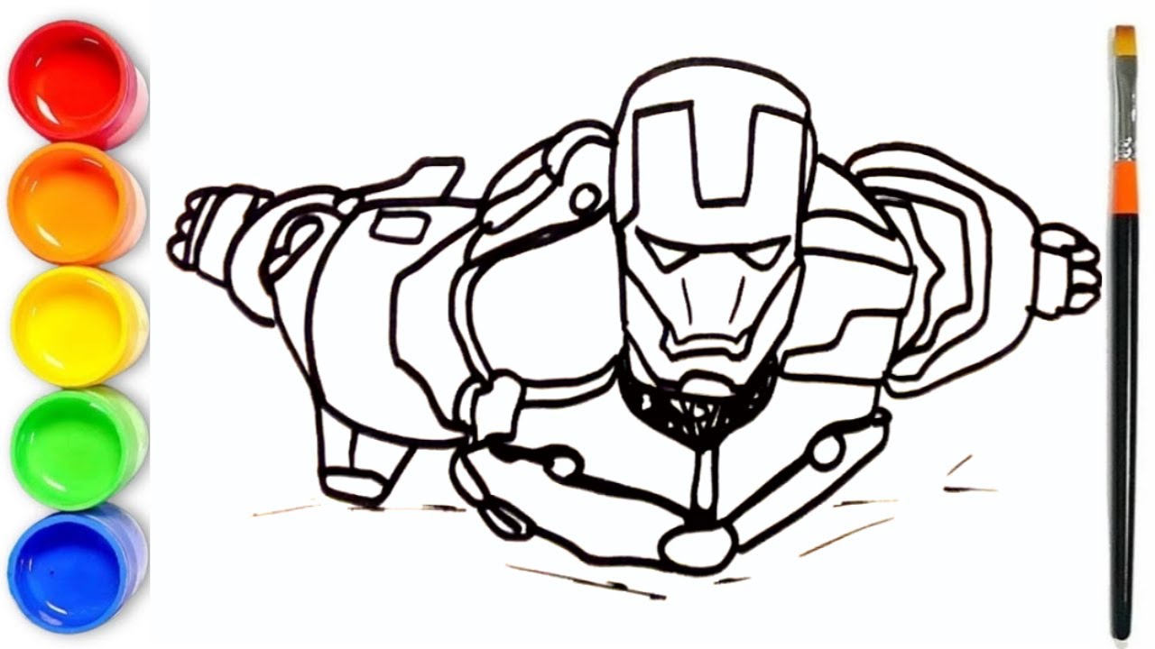 How To Draw Iron Man | Step By Step | Iron Man (Flying) | Marvel - YouTube